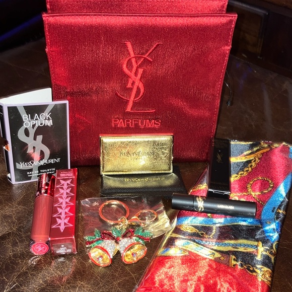 Yves Saint Laurent | Bags | Low Startysl Nwt Red Satin Bundle Ysl ...